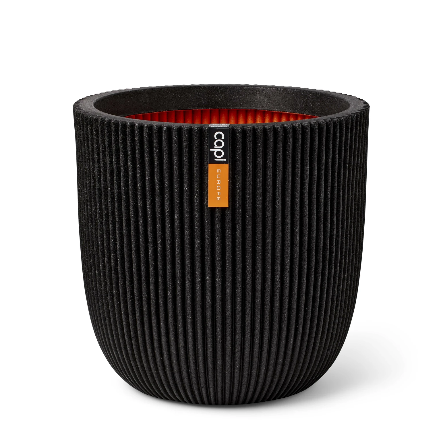 CAPI EUROPE Pot bol groove nl d43h41cm zwart - Tuincentrum Outlet