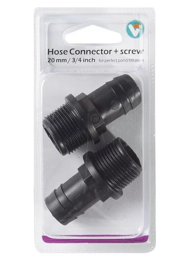 Hose Connector+Screw 20 mm 3/4 Inc - Tuincentrum Outlet
