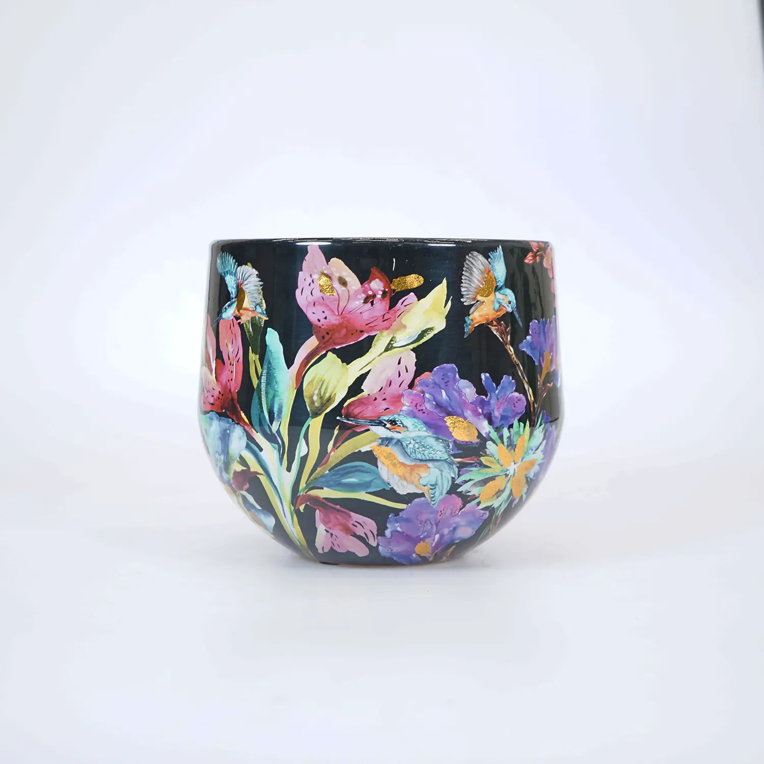 Lammie Exclusieve Collectie Vaas midnight bloom d20h29cm - Tuincentrum ...