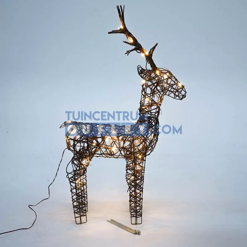LED hert wicker steady H135cm - Tuincentrum Outlet