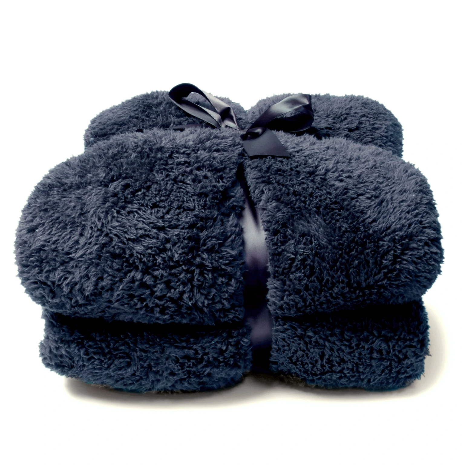 Plaid Teddy Dark Blue Donkerblauw Unique Living - Tuincentrum Outlet