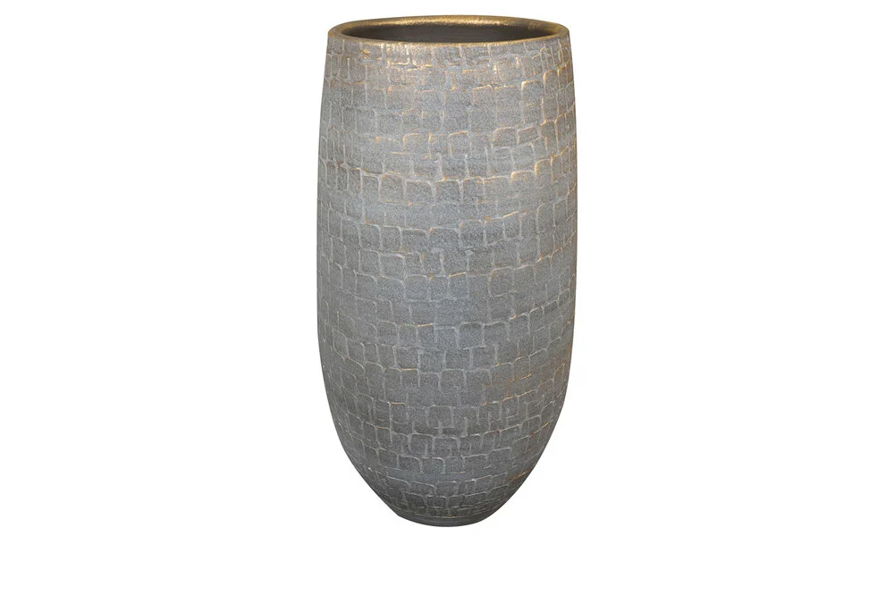 Pot hoog renzo d31h68cm antraciet - Tuincentrum Outlet