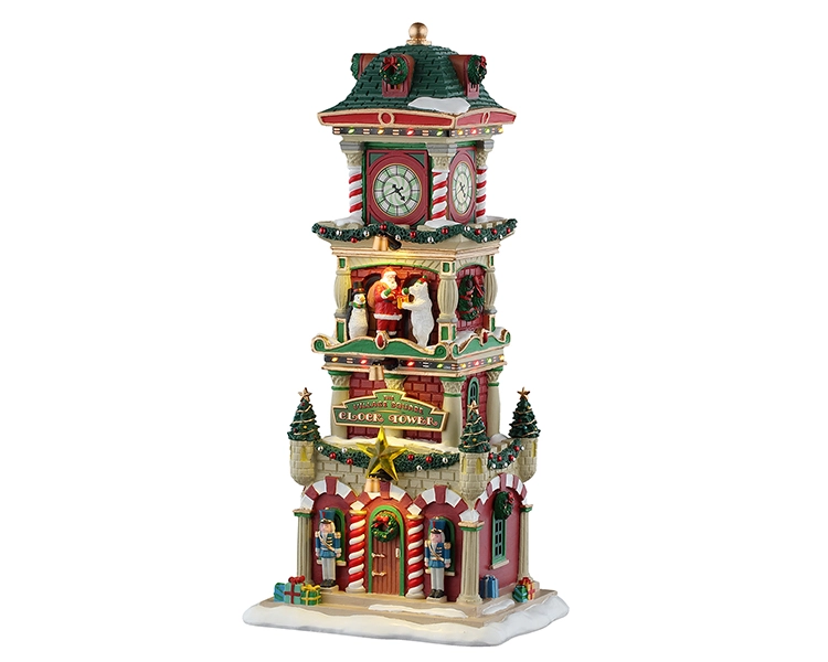 The Village Square Clock Tower Lemax Santa's Wonderland Collection 2025 ...