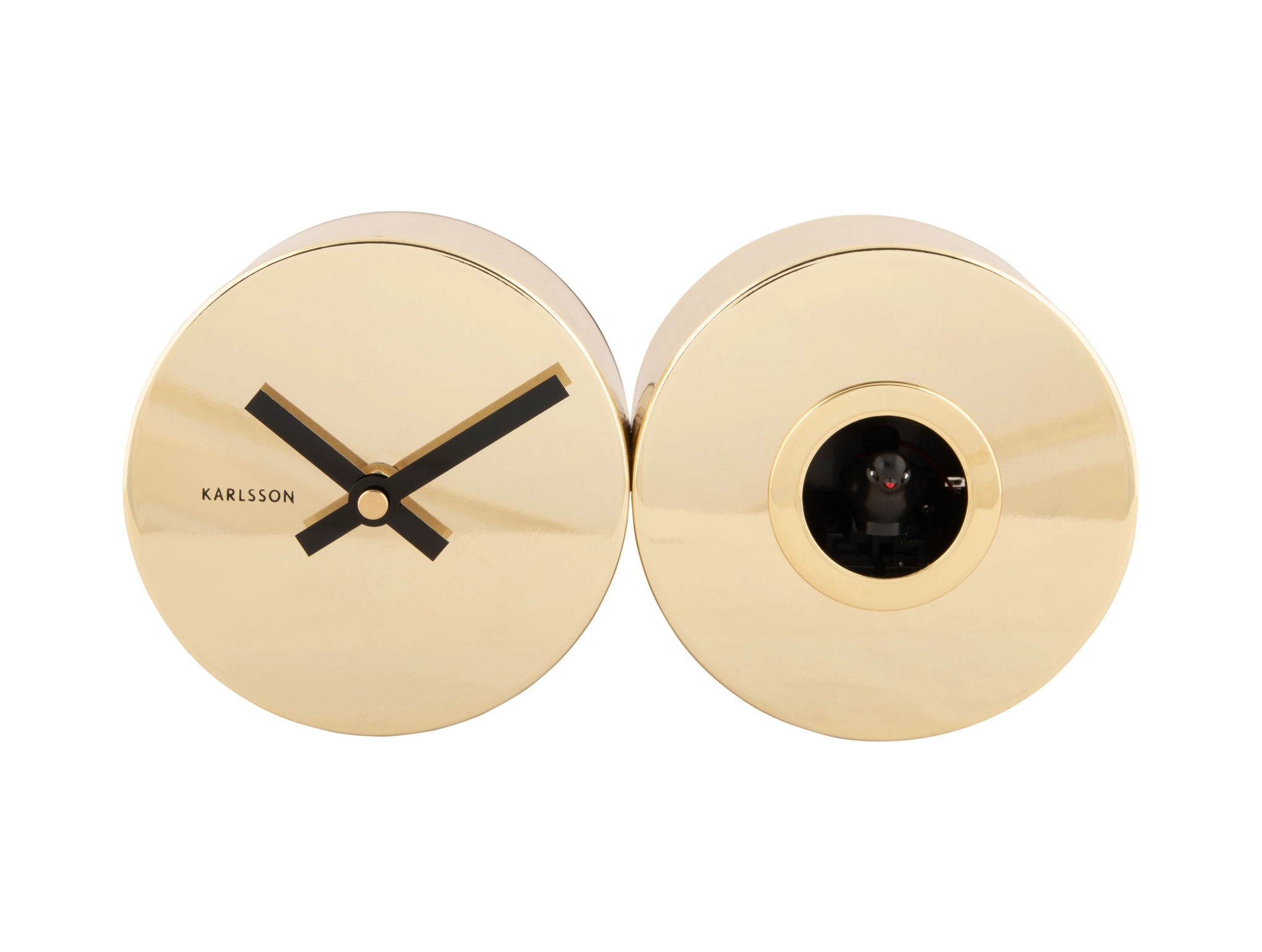 Wall clock Duo Cuckoo gold plated - Tuincentrum Outlet